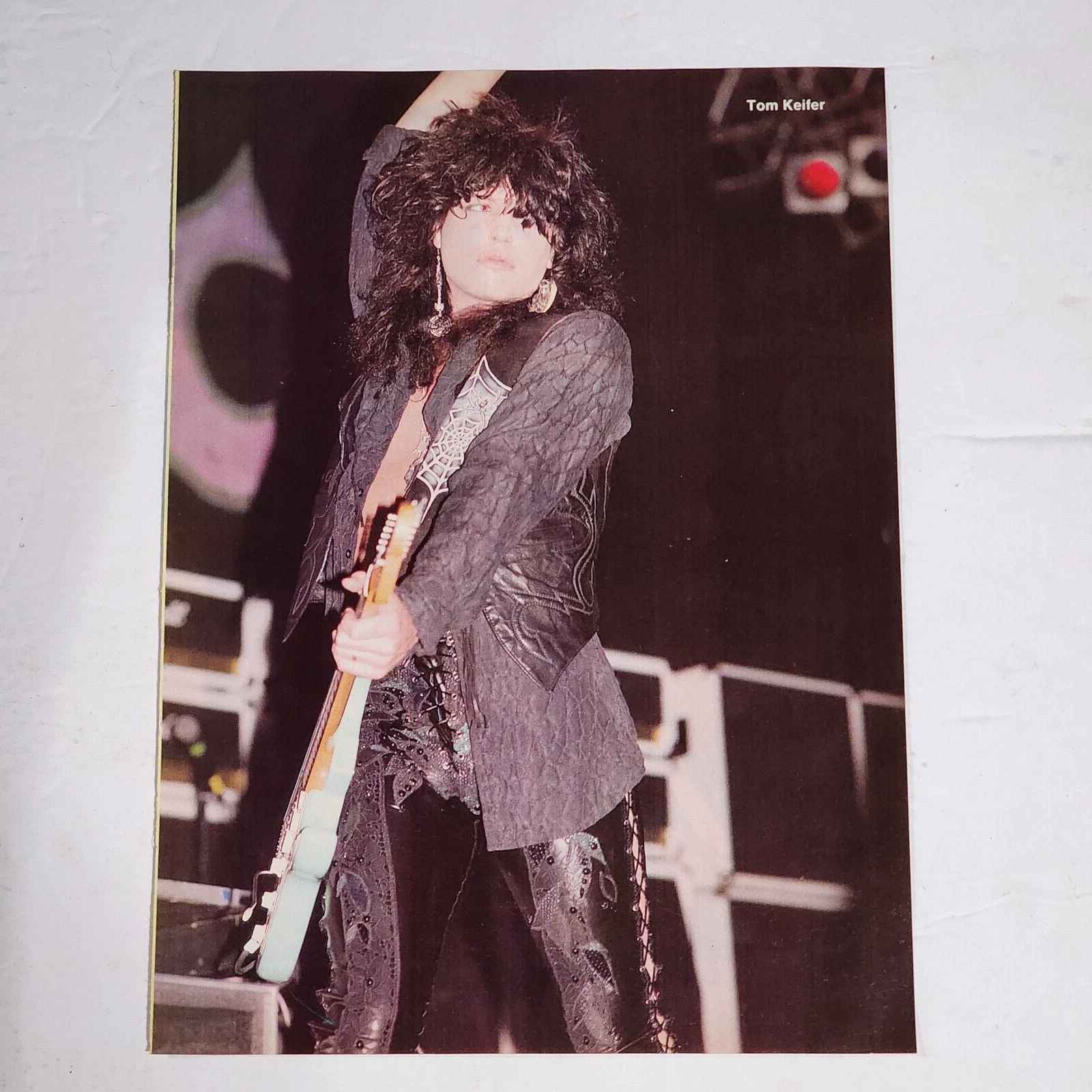 Tom Keifer Cinderella hair band color pinup poster vintage clipping ...