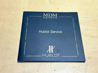 Booklet Brochure - MDM Geneve - Hublot Service - 9.5 x 9.5 cm - For ...