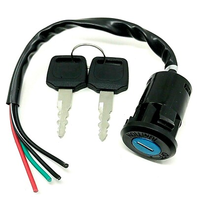 UNIVERSAL IGNITION SWITCH FLUSH MOUNT 12-VOLT 2-KEY 2 POSITION ON OFF ...
