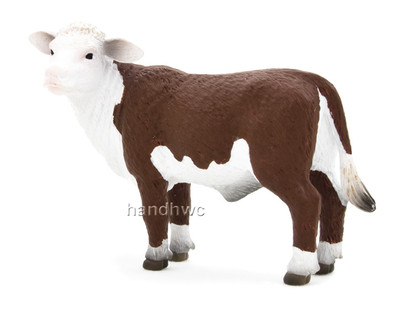 Mojo Fun 387083 Hereford Calf Peering - Realistic Farm Animal Toy ...