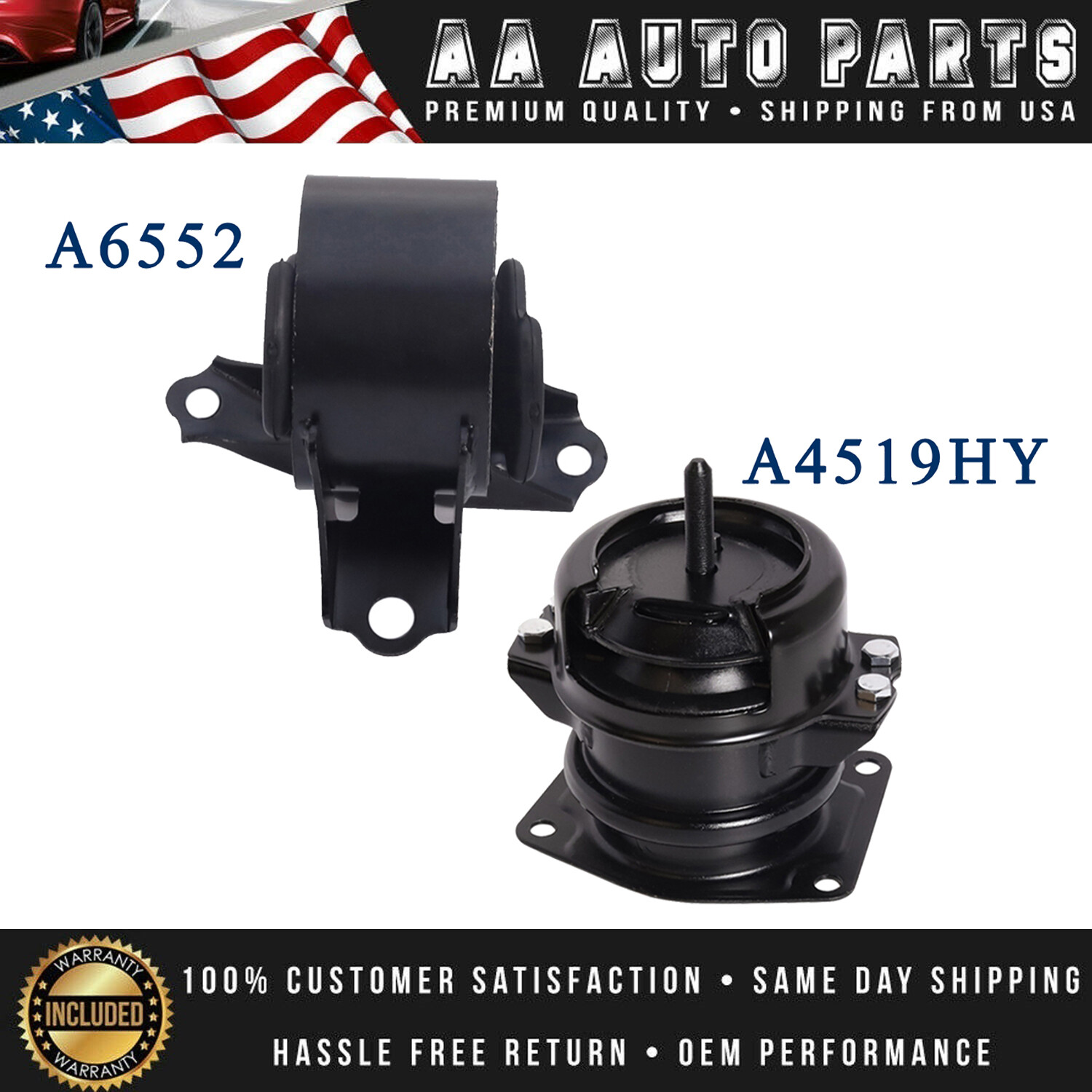 2X Motor Mounts w/ Hydraulic fit 2000-2003 Acura TL Type-S 3.2L A4519HY ...