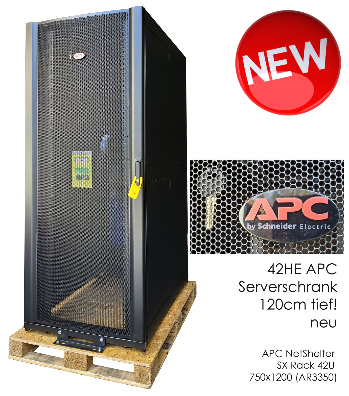 NETSHELTER SX 42U 750MM W X 1200MM D ENCL W/ SIDES BLACK [apc-ar3350 ...