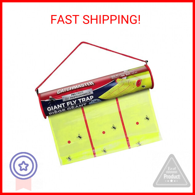 Catchmaster Giant Fly Glue Trap 1-Pack 30 Feet Each, Adhesive Fly Traps ...
