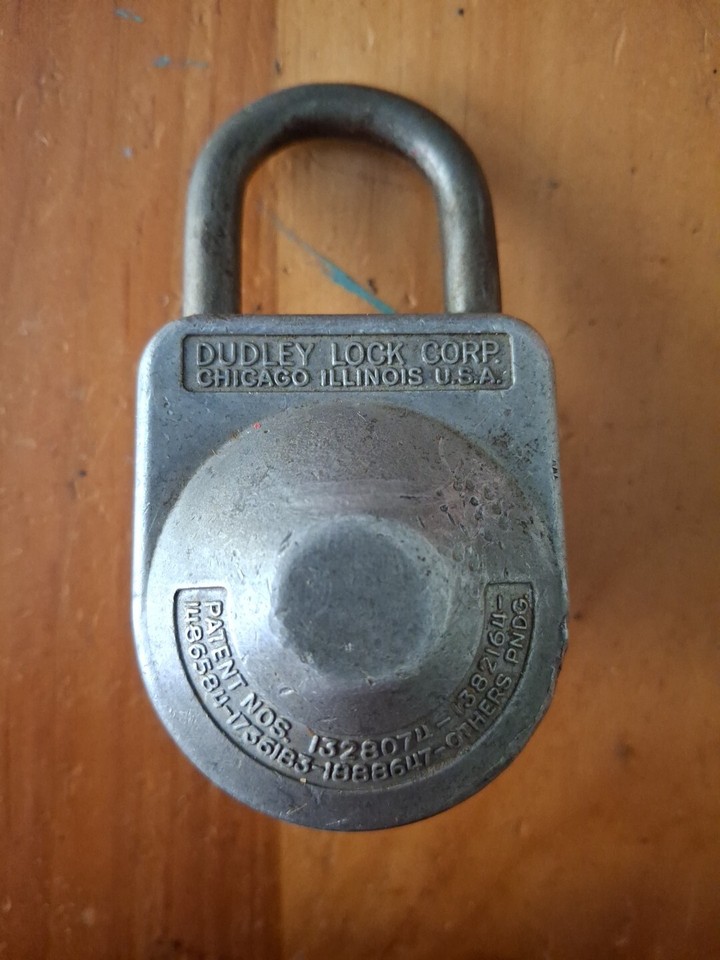 Dudley Lock Corp Combination Lock Locksport Antique VTG Keyed Padlock ...