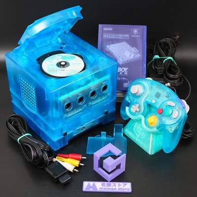 Nintendo GameCube Ice Blue Shell NTSC U-C/J Region Switch Mod w/GB ...