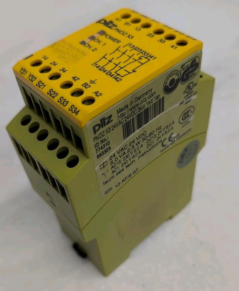 Pilz 774310 Safety Relay PNOZ X3 24VAC 24VDC 3n/o 1n/c 1so | eBay