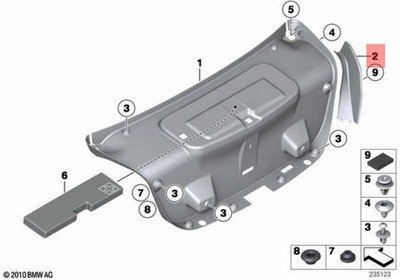 Genuine BMW Hybrid M5 5 F10 F18 518d 520d ed Gutter Strip Left ...