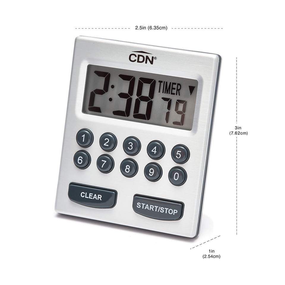 Cdn Digital Kitchen Timer With Direct Entry Dual Alarms Loud Vibrate ...