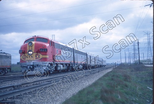 Original Slide- ATSF Santa Fe F7A 42C & Passenger Train At Chicago 4/68 | eBay