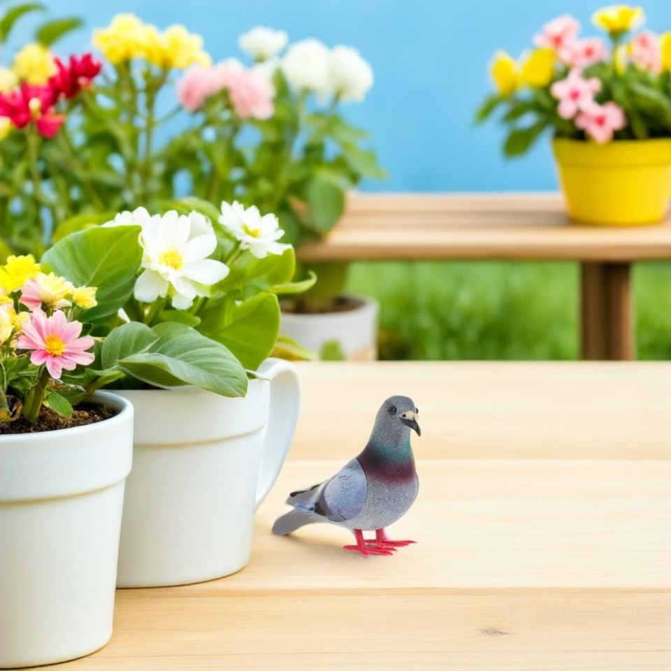 Simulation Foam Pigeon - Lifelike Fake Pigeon Ornament Garden Birds ...