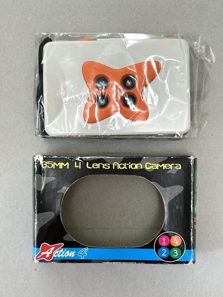 35mm 4-Lens Action Camera – White & Orange – 4 Frame Sequential Story ...