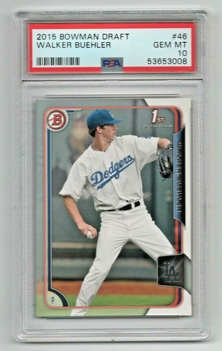 2015 Bowman Draft * 1st Rookie Card * Walker Buehler * #46 * PSA 10 ...