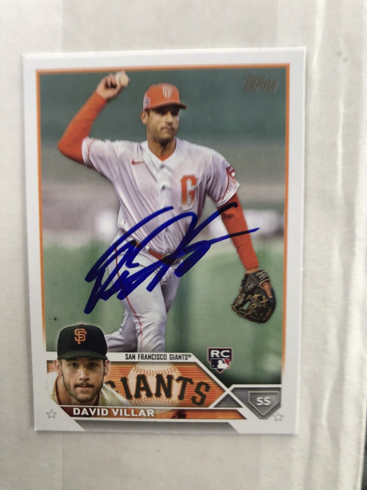 2023 Topps San Francisco Giants David Villar Autographed Baseball Card ...