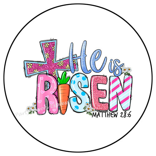 HE IS RISEN EASTER ENVELOPE SEALS LABELS STICKERS PARTY FAVORS | eBay
