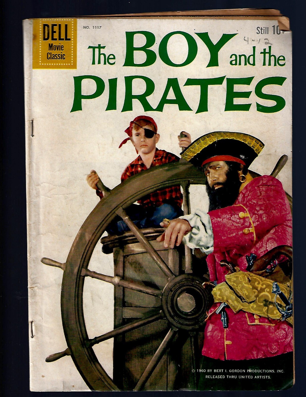 1960 Dell Movie Classic #1117 Comic Book - The Boy & the Pirates by ...