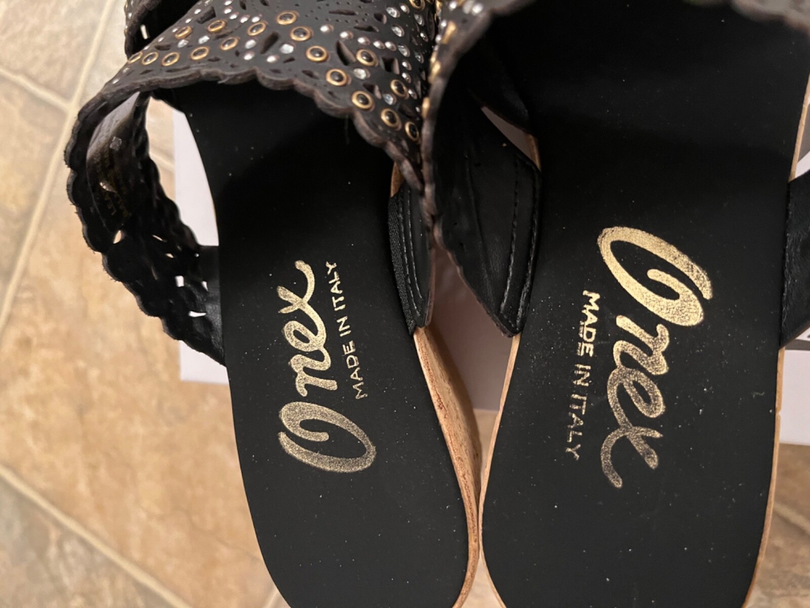 Onex Theresa Black Wedge Sandal Women's sizes 8 | eBay