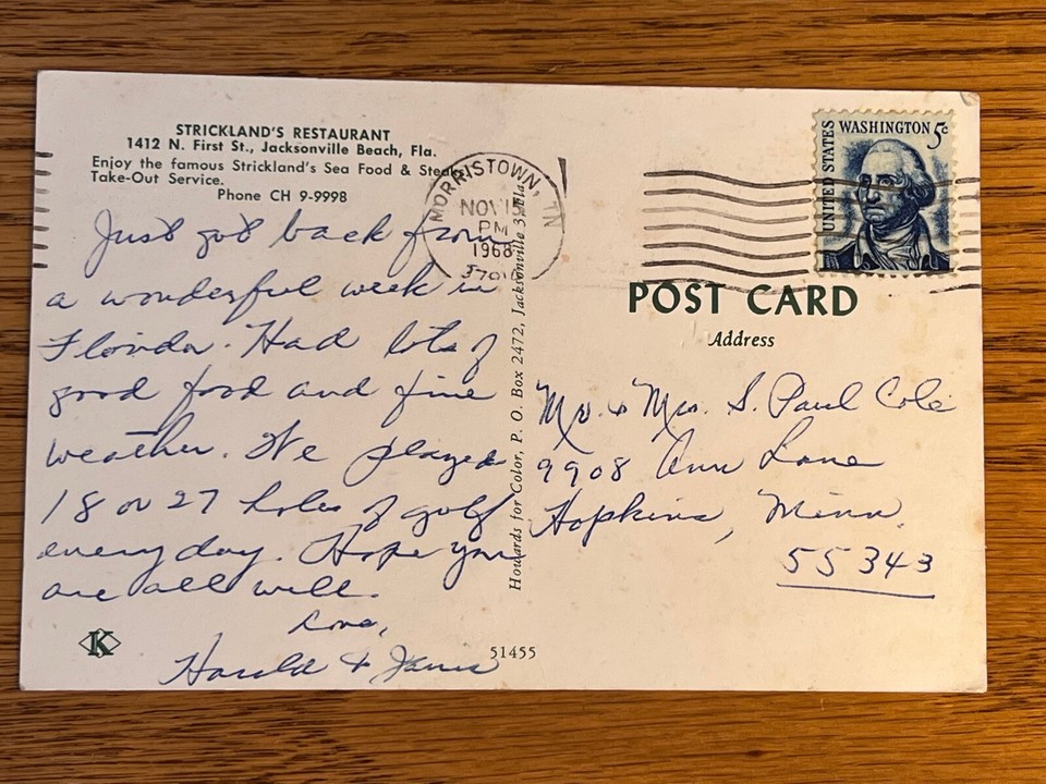 Florida, FL, Jacksonville Beach, Strickland's Restaurant Take-Out ...