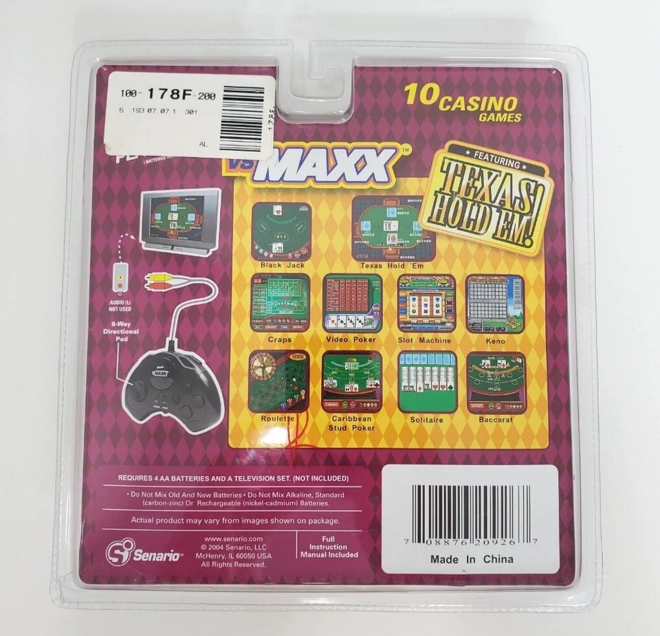 VS Maxx 10 Casino Games All in 1 Video Game Plug and Play Slots Poker ...