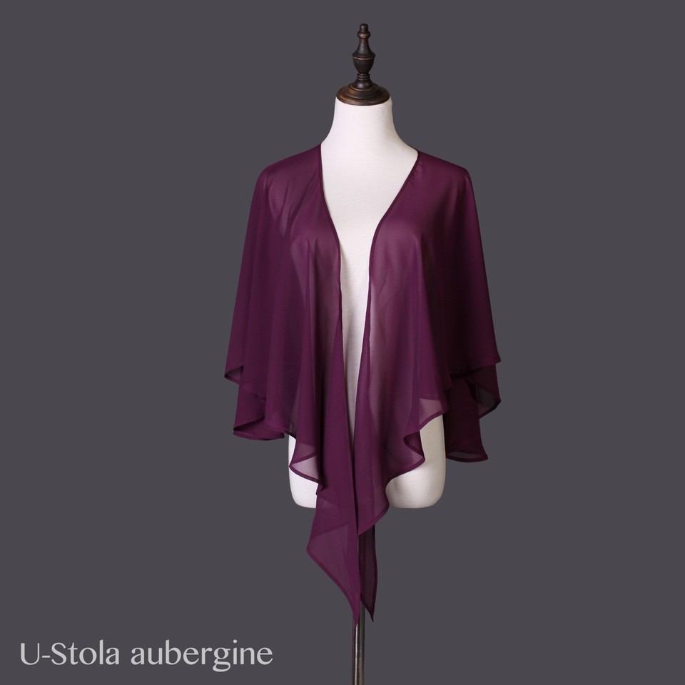 U-Form Stola Schal Tücher Stolen Hochzeit Freizeit Party chiffon Trends ...