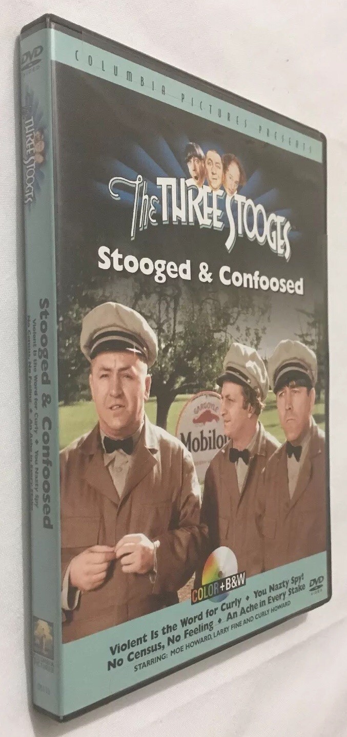 The Three Stooges Stooged & Confoosed OOP 2004 DVD - Colorized/B&W ...
