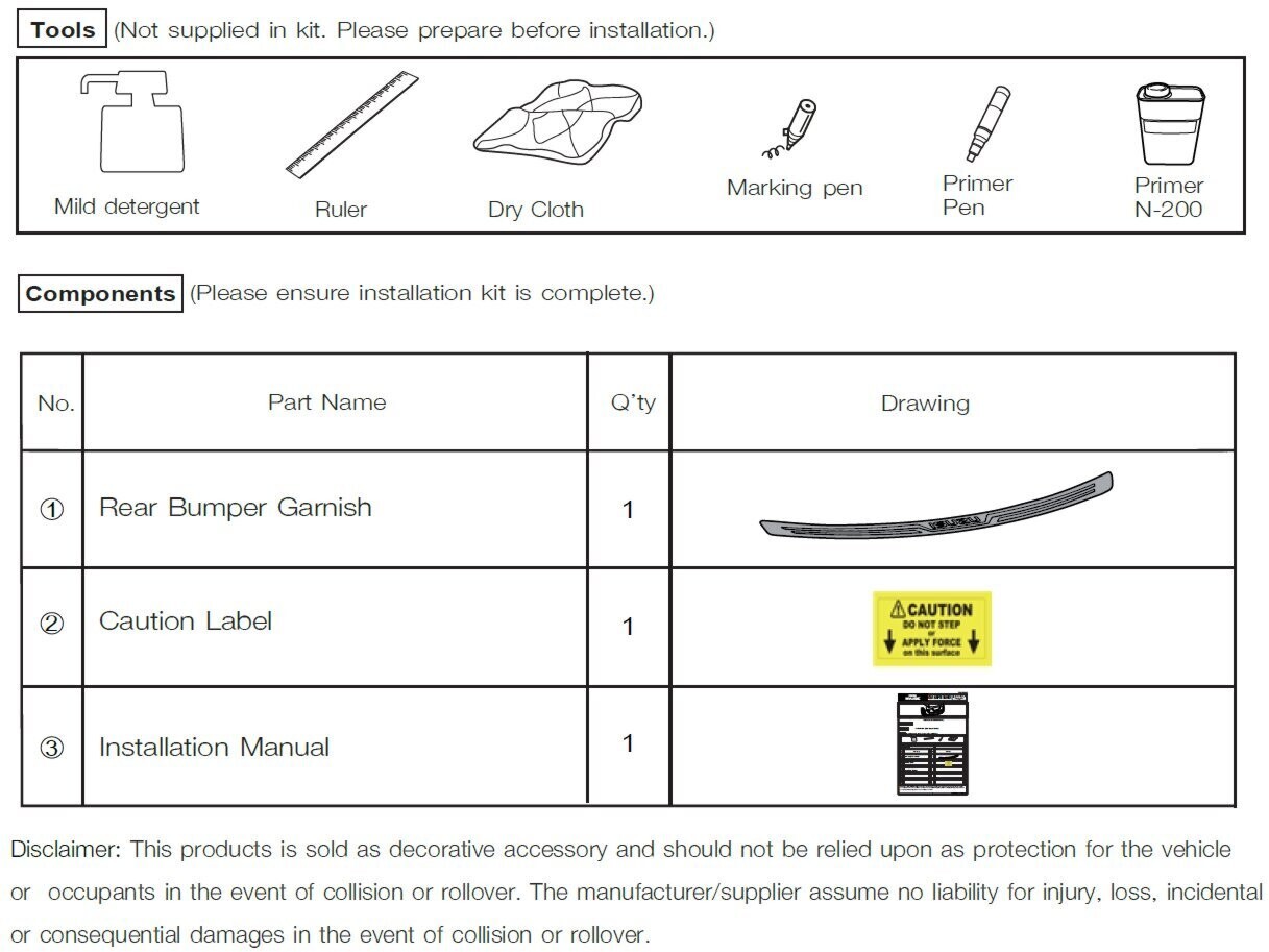 Genuine Isuzu MU-X MUX UP-TO-MY20 Rear Bumper Protector Scuff Plate ...