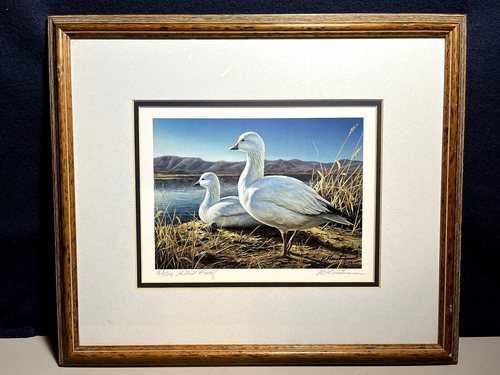Robert Hautman 1989 Nevada Duck Stamp Snow Goose Print Signed Artist ...