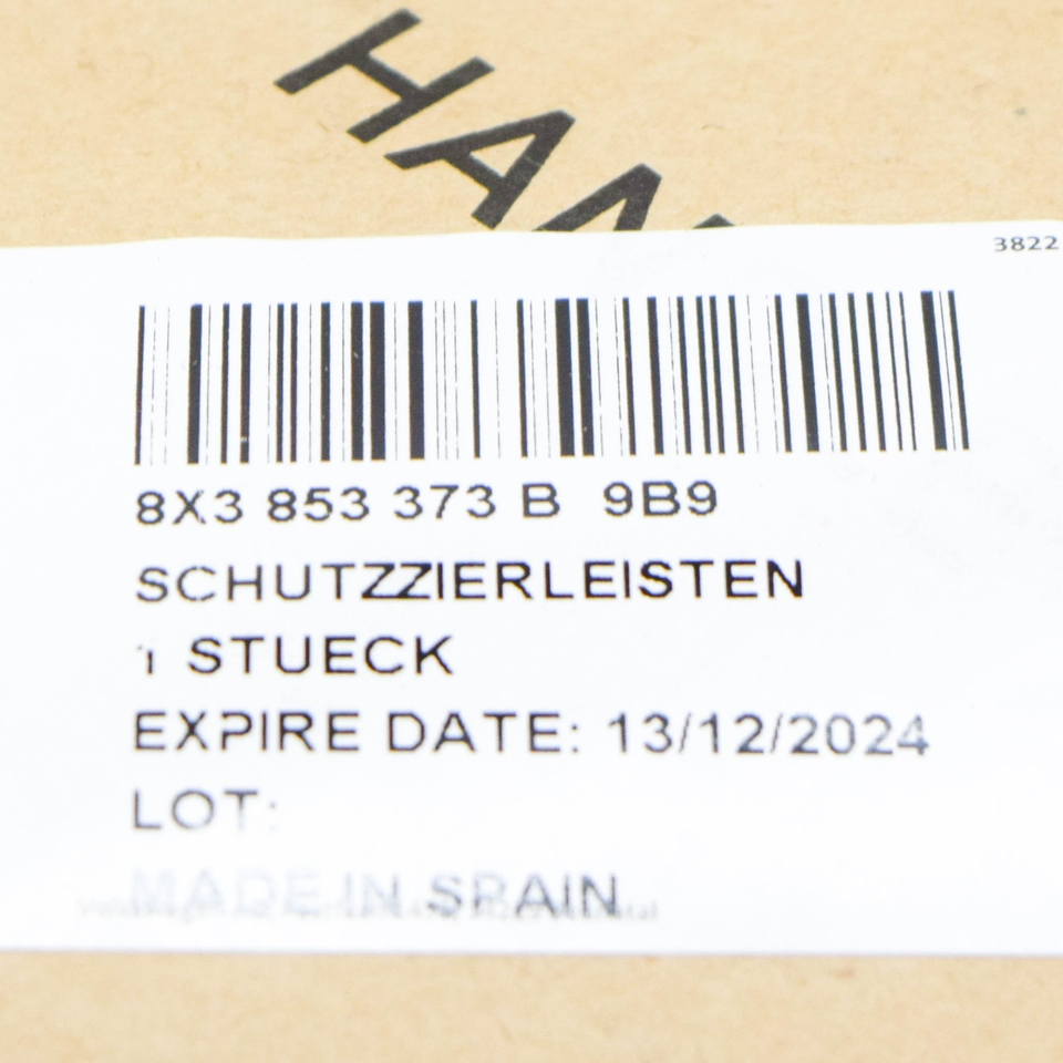NEW AUDI A1 8X FRONT DOOR SILL TRIM STRIP INSERT S-LINE 8X3853373B9B9 ...