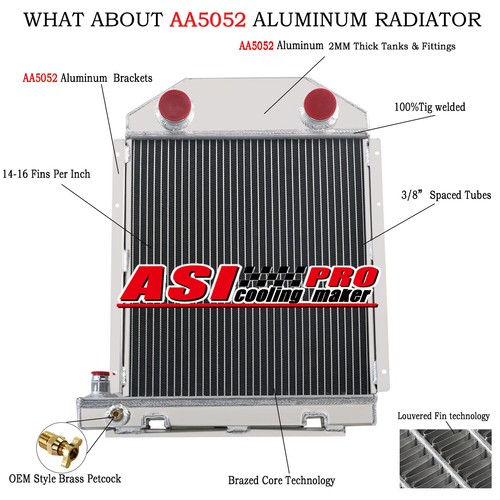 3 Row Tractor Radiator Fits Ford New Holland Fordson Dexta 957E8005 | eBay