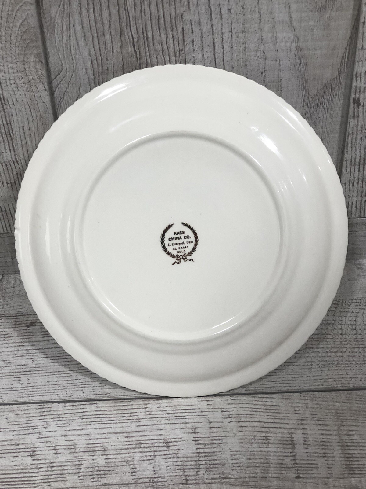 Ohio State Mother of Presidents Kass E.Liverpool Plate 22 Karat Gold ...