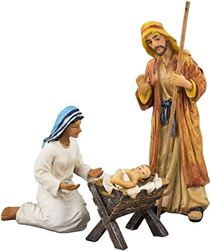 Three Kings Gifts Holy Family Joseph, Mary, Jesus with Manger, 12 Inch ...