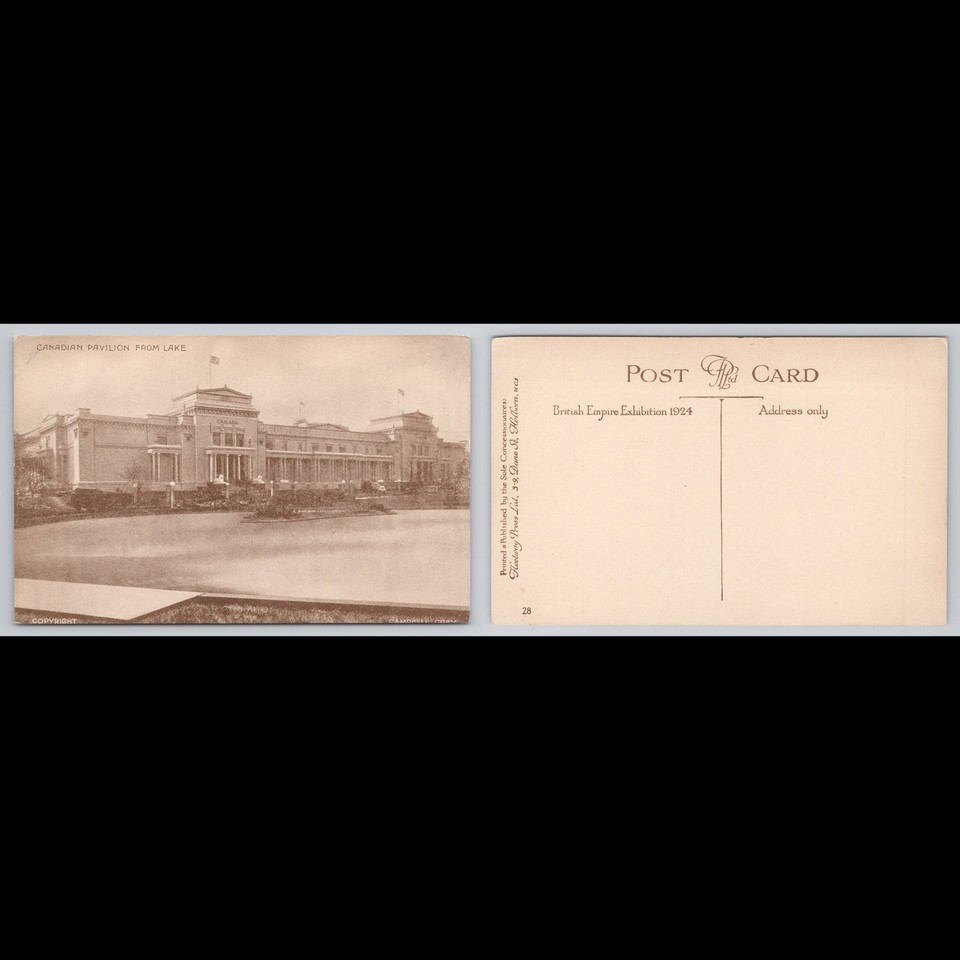 Vintage Postcard Canadian Pavilion London 1924 Unposted Historic Scenic ...
