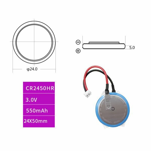 3V 550mAh CR2450HR Button Battery for AFPX with Square Hole Plug | eBay
