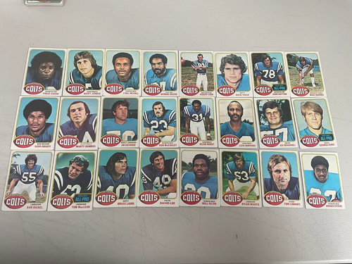 1976 Topps BALTIMORE COLTS Complete TEAM Set BERT JONES John DUTTON ...