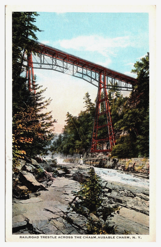 Peanut Railroad Trestle Ausable Chasm New York Road Side Attraction ...