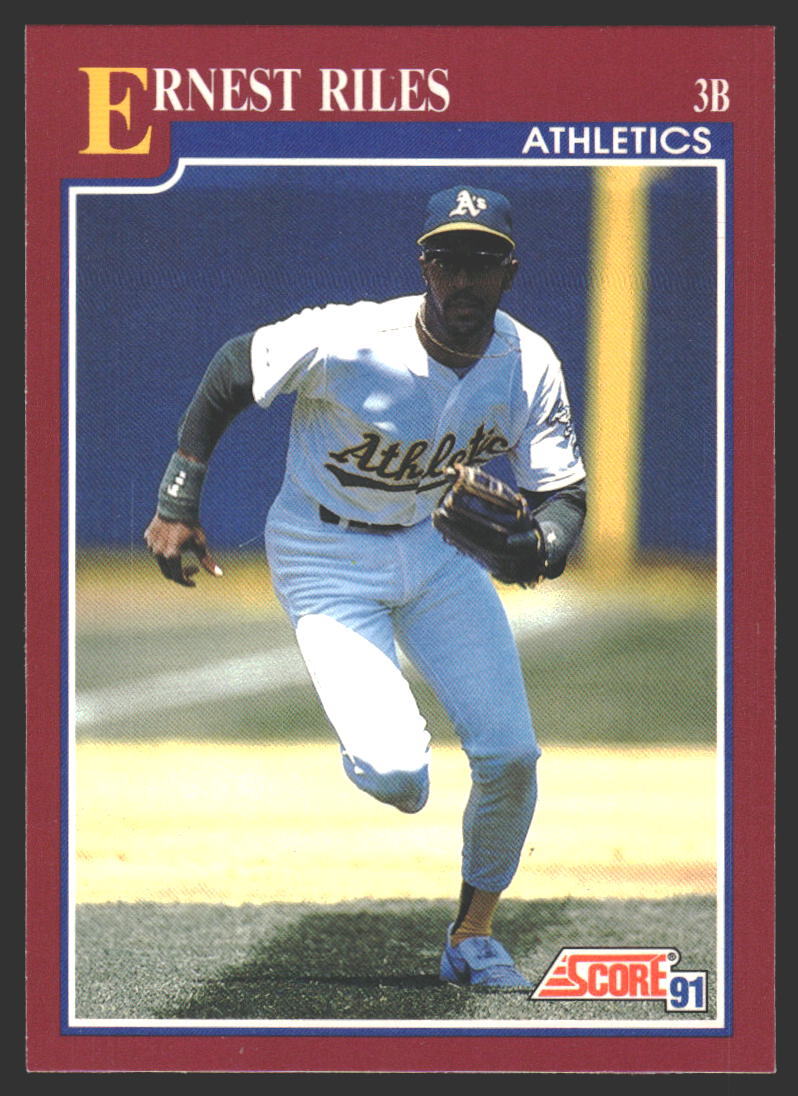 Ernest Riles #55T 1991 Score Rookie & Traded Oakland Athletics | eBay