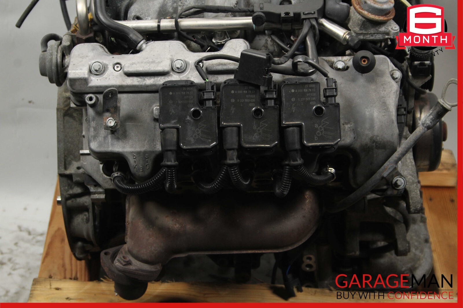 98-02 Mercedes W210 E320 Engine Motor Block Assembly 3.2L V6 M112 160k ...