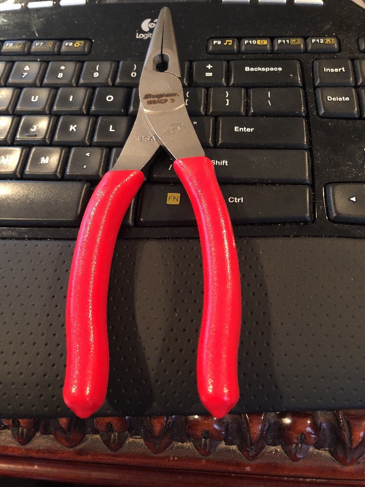 Snap-On 196acf 8" talon grip long nose pliers with cutter red | eBay