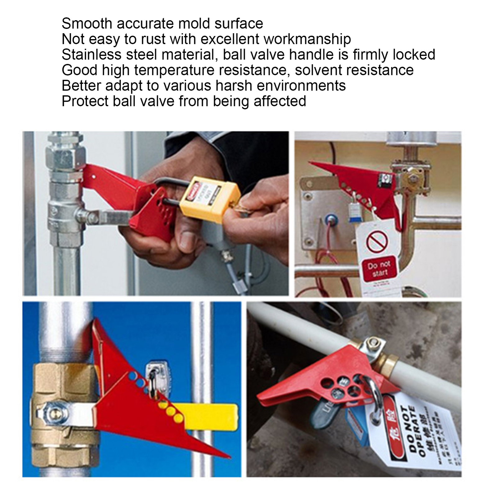 Ball Valve Lockout Device Standard Embedded Safety Lock For DN8-DN50 ...
