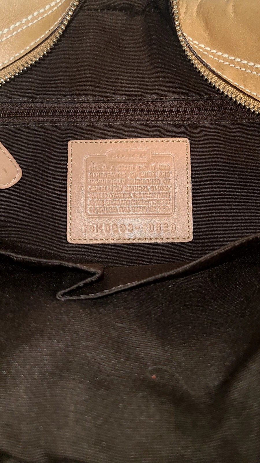 Coach Cream Hamilton Pebble Collection Satchel Bag 10… - Gem