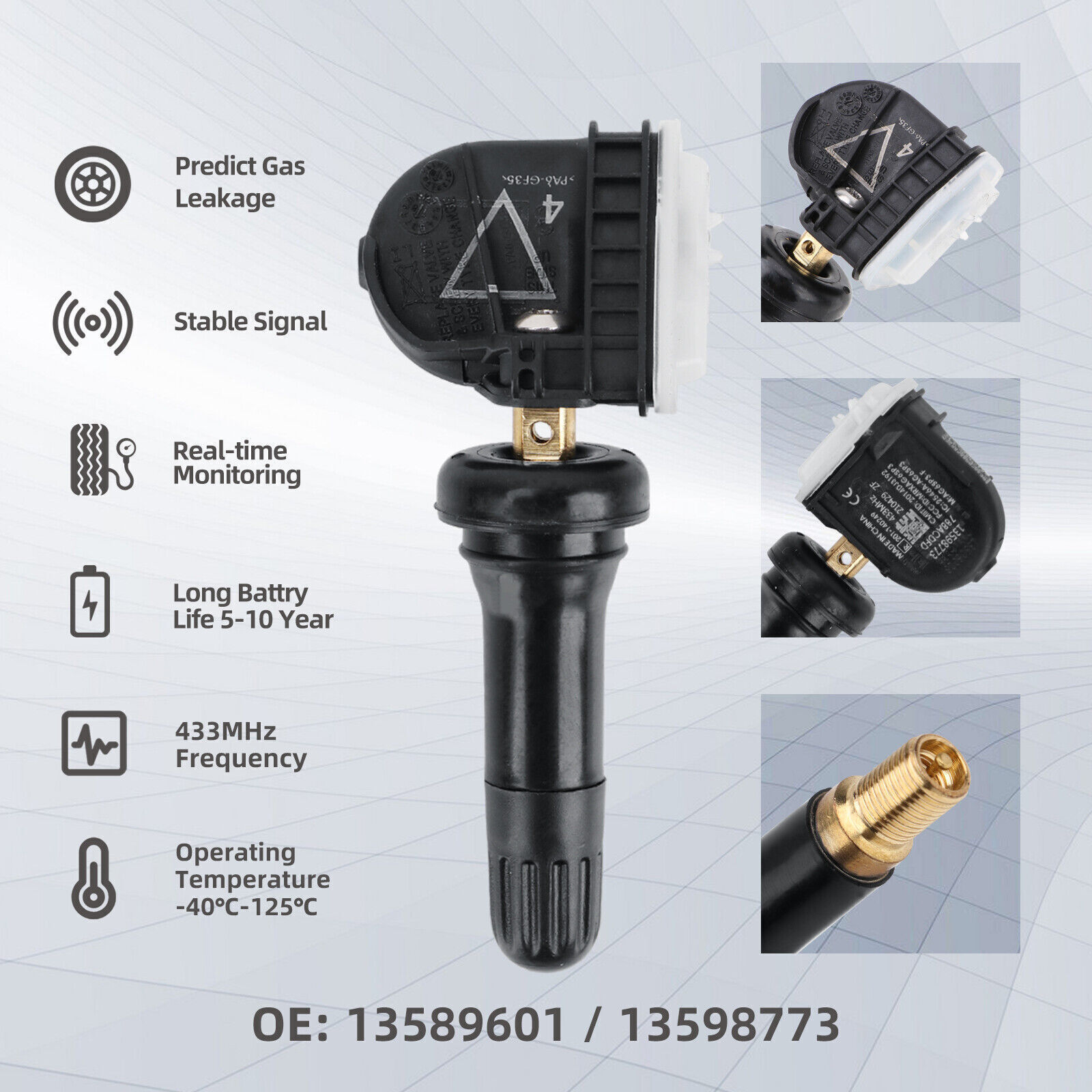 SET OF 4 For 2017-18 CHEVY SILVERADO 1500 TPMS TIRE PRESSURE MONITOR ...