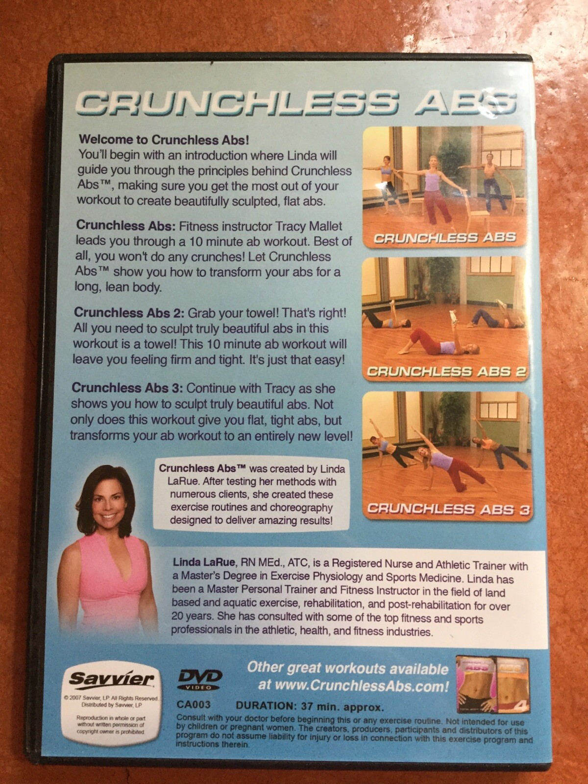 Crunchless Abs 1 2 3 by Linda LaRue Exercise DVD 2007Workout Fitness | eBay