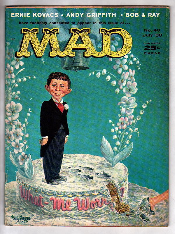 MAD Magazine #40 Alfred E Neuman 1958 Kelly Freas cover | eBay