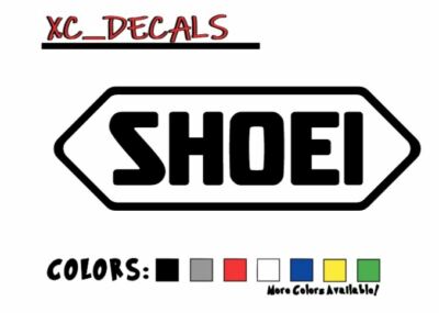 Shoei Helmet Decal PAIR Vinyl Sticker Graphics Logo Racing Motorcycle ...