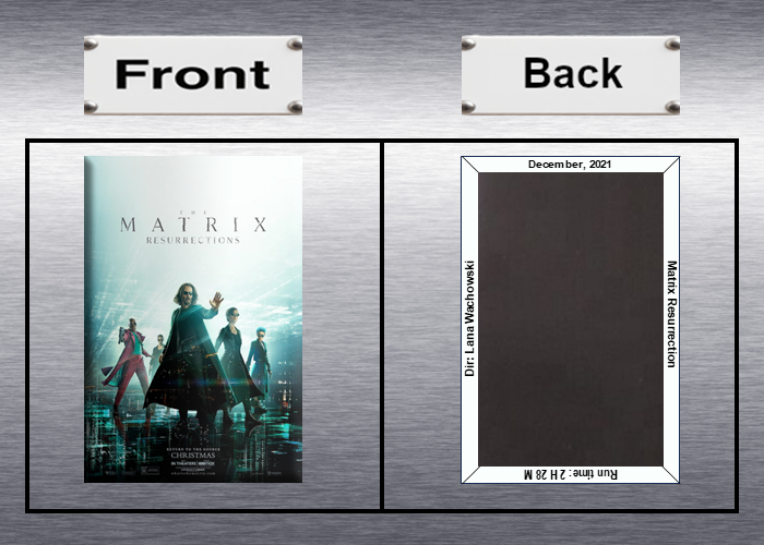The Matrix 1, 2, 3 Movie Poster High Quality Magnet | eBay