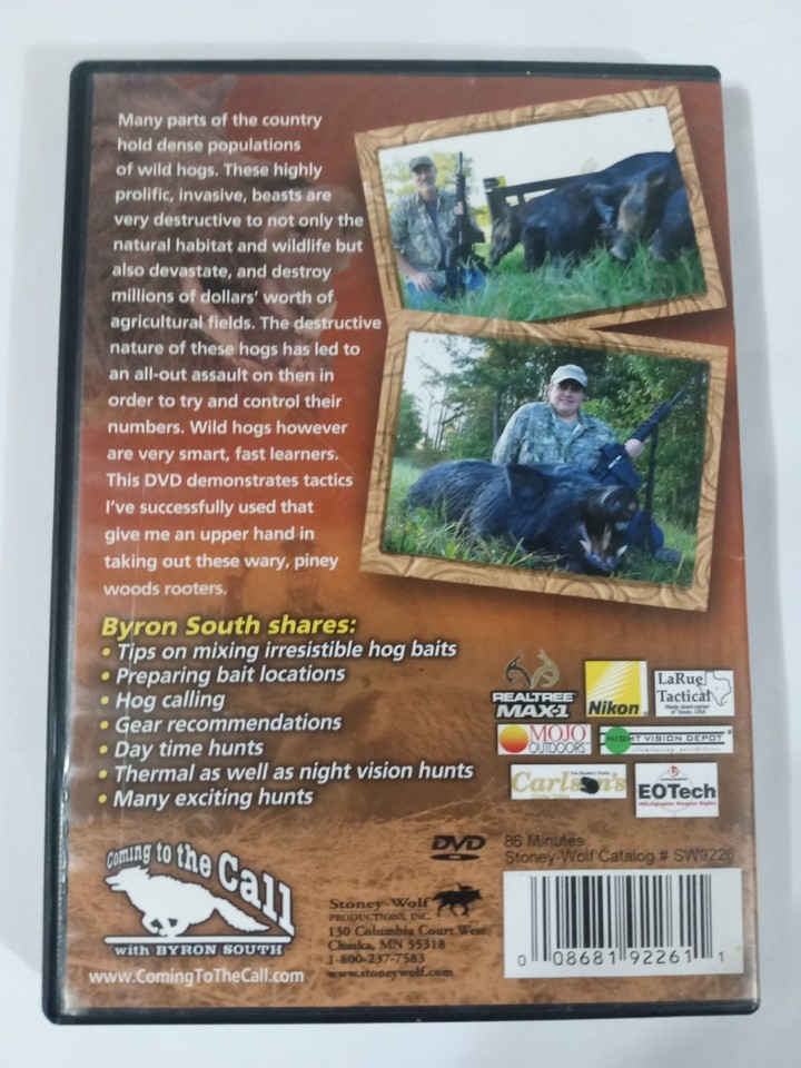 WILD HOG HUNT'N WITH BYRON SOUTH TIPS & TECHNIQUES (DVD) - HOG HUNTING ...
