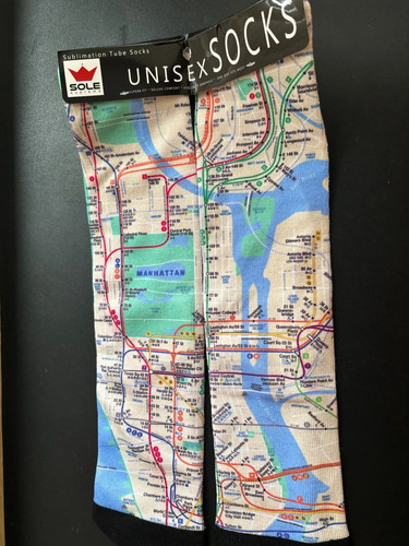 Unisex Sole NYC Subway Map Socks - Brand New with Tags | eBay UK
