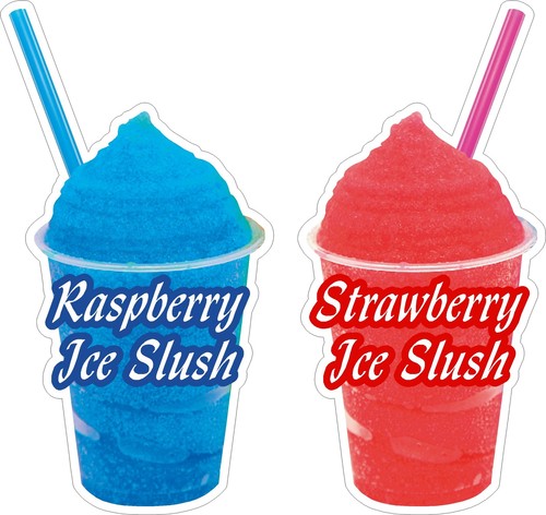 Slush Raspberry and Strawberry Stickers x2 one of each DECAL CUT | eBay