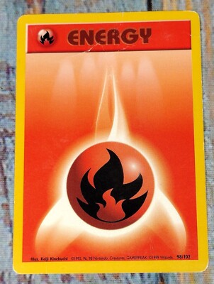 Pokemon Card Energy FIRE 98/102 Base Set 1999 (#1) | eBay