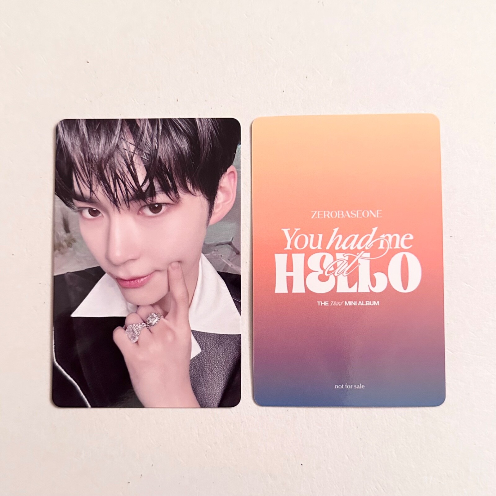 [ZEROBASEONE] You had me at HELLO / Tower Records Lucky Draw Photicard ...