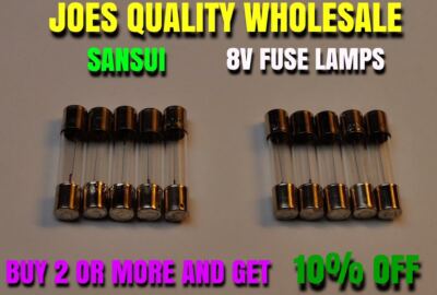 (10) FUSE TYPE LAMPS 8v 300mA / 7070 9090 8080 DIAL METER RECEIVER ...